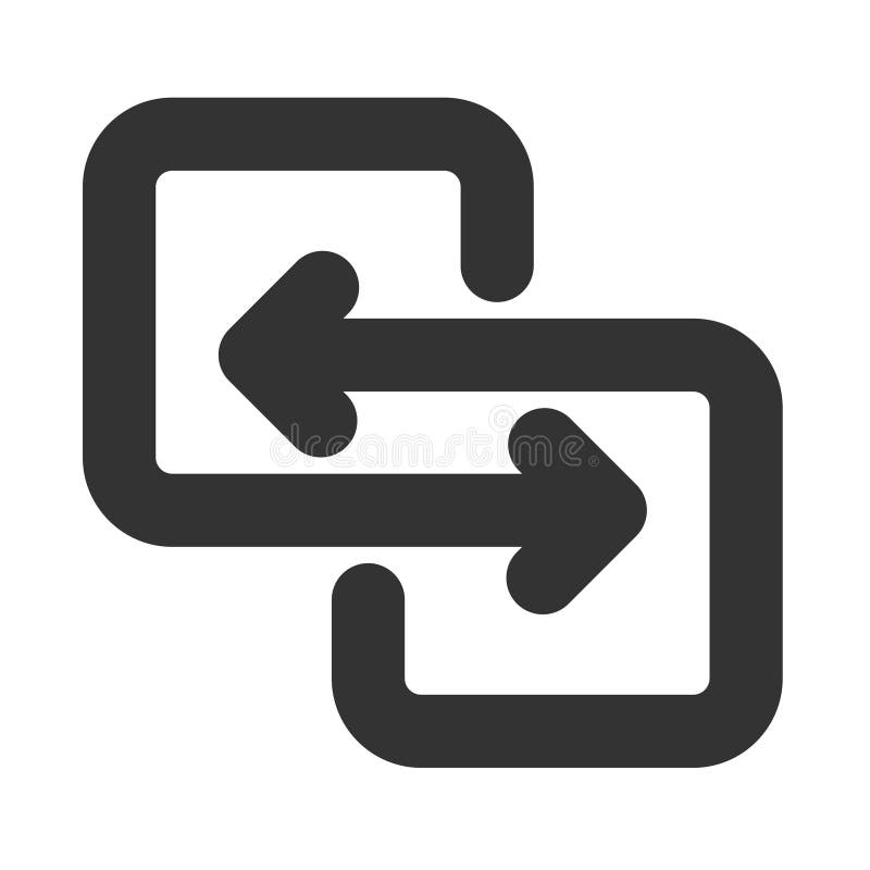 Transfer Arrow Icon. Reverse Symbol. Double Oposite Directed Stock ...