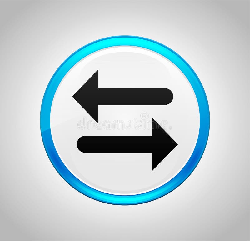 Transfer Arrow Icon Shiny Blue Square Button Stock Illustration ...