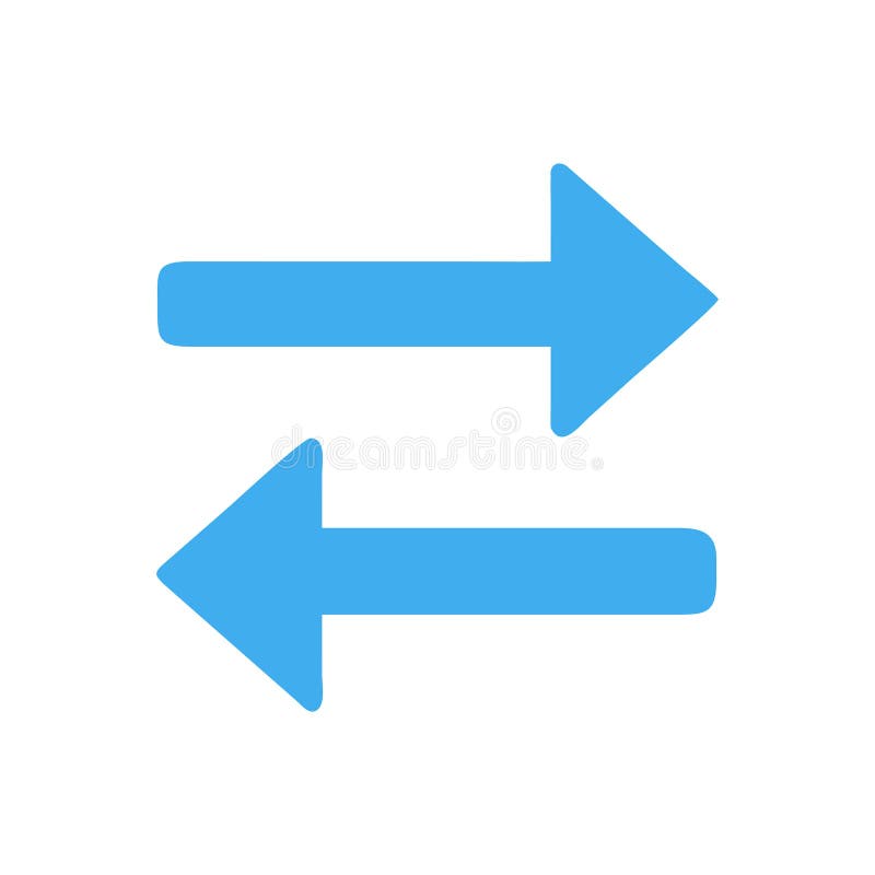 Transfer Arrow Icon for Data Movement Stock Vector - Illustration of ...