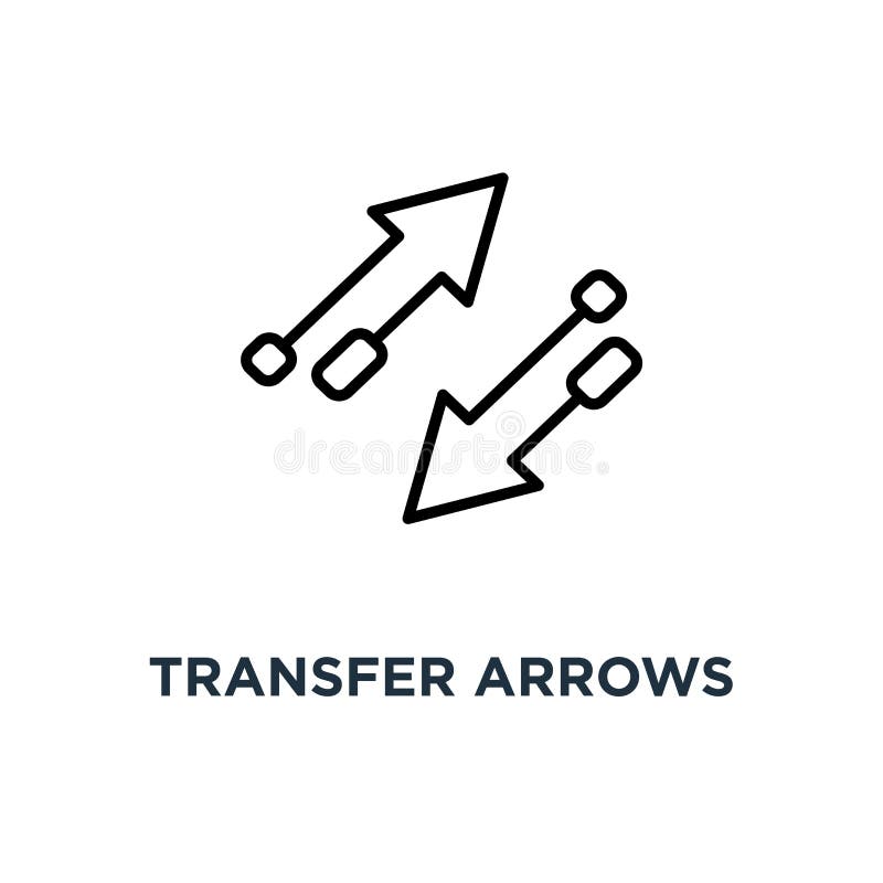 Transfer Arrows Icon. Linear Simple Element Illustration Stock Vector ...