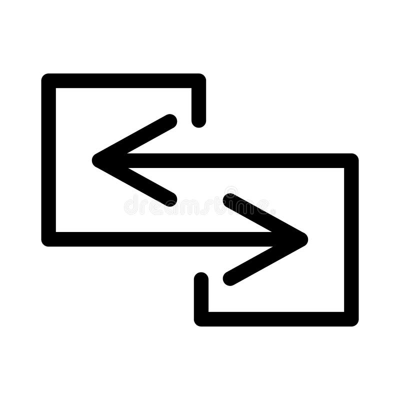 Transfer Arrows Icon. Linear Style Sign for Mobile Concept and Web ...