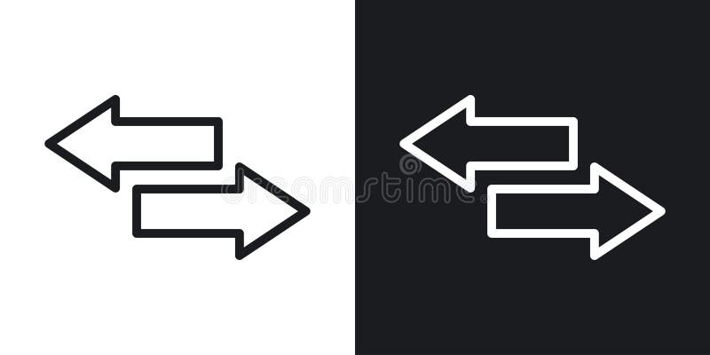 Transfer Arrows Icon Set. Switch Exchange and Double Vector Symbol in a ...