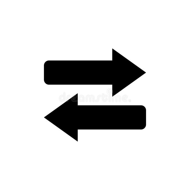 Transfer Arrows Icon Set. Switch Exchange and Double Vector Symbol in a ...