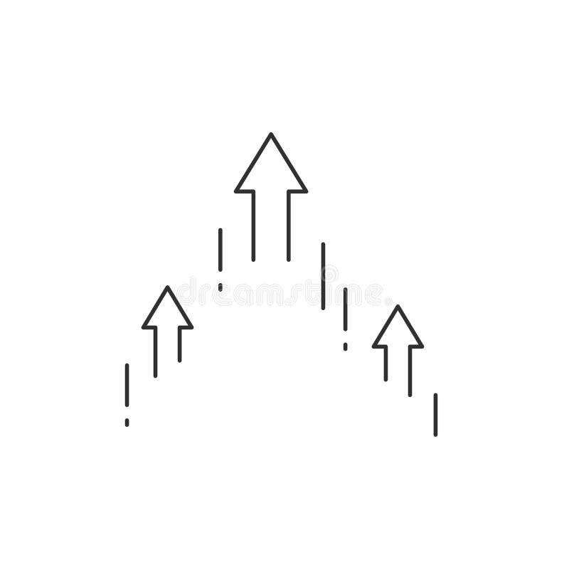 Two Linear Arrows Up Down Icon, Two Arrows Linear Sign Yellow ...