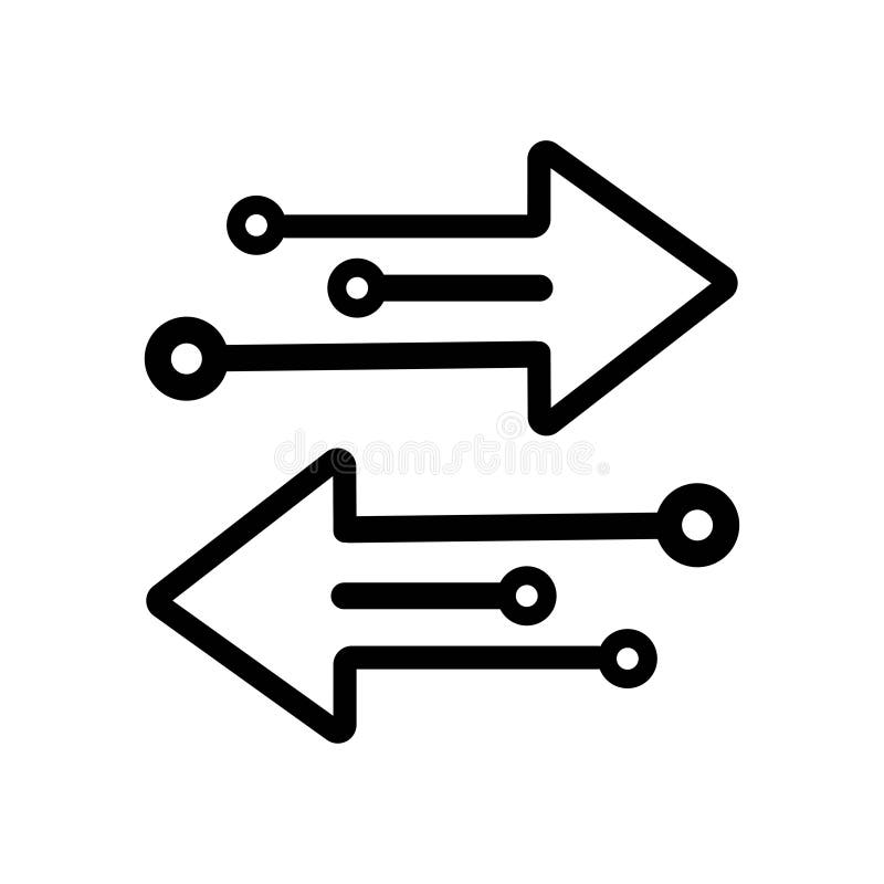 Transfer Arrows Outline Icon. Linear Style Sign for Mobile Concept and ...