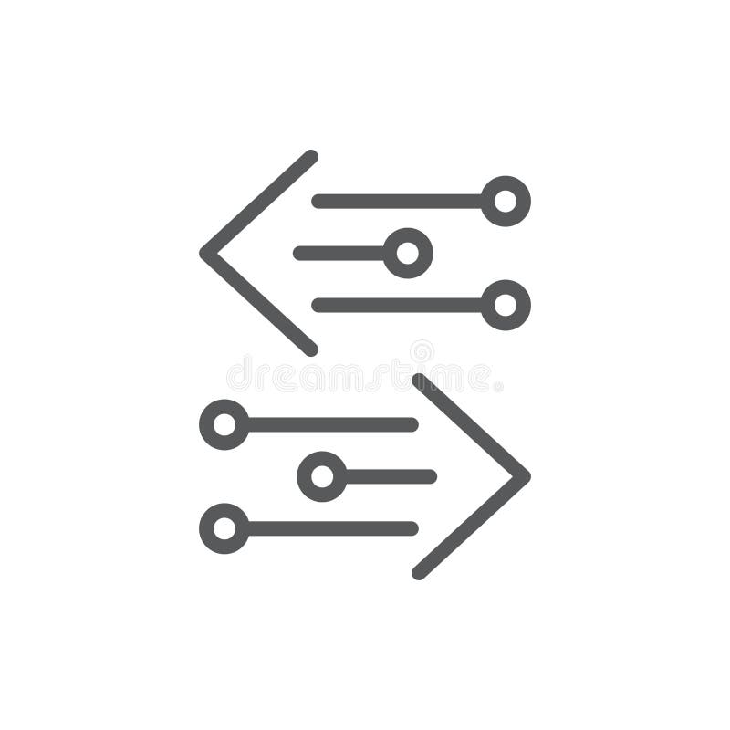 Transfer Arrows Outline Icon. Linear Style Sign for Mobile Concept and ...