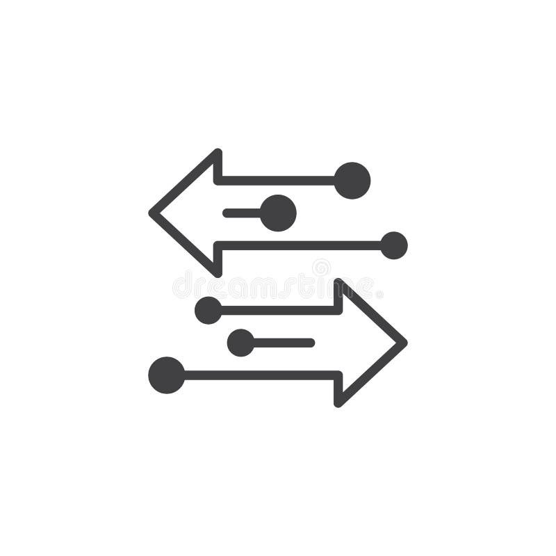 Transfer Arrows Vector Icon Stock Vector - Illustration of flat, design ...
