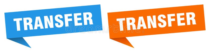 Transfer Banner. Transfer Speech Bubble Stock Vector - Illustration of ...