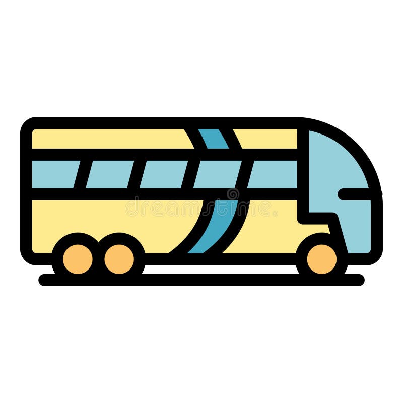 Transfer Bus Icon Color Outline Vector Stock Vector - Illustration of ...