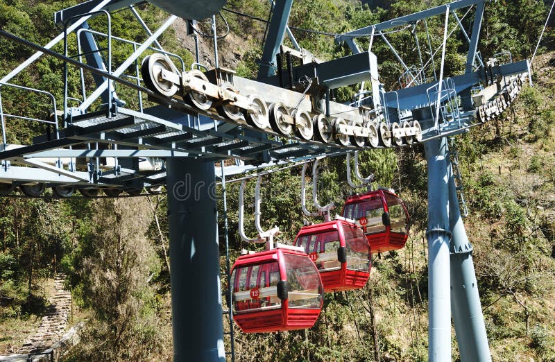 With the Transfer of the Cable Car Stock Photo - Image of gears, steel ...