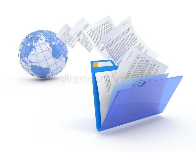 Transfer of documents. stock illustration. Illustration of commerce ...