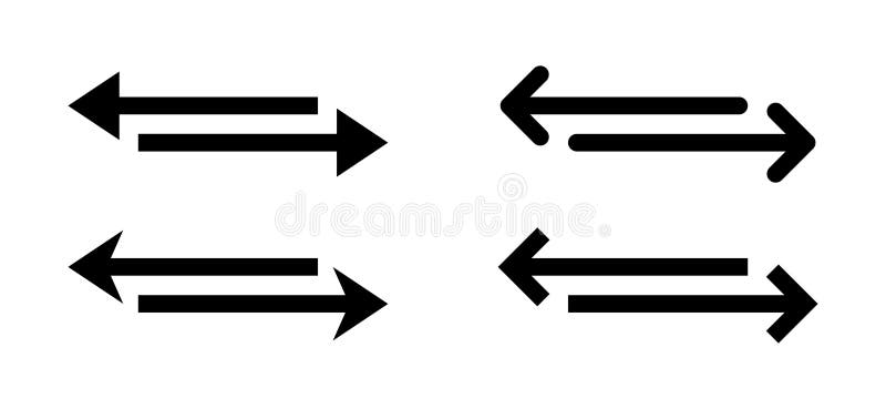 Transfer, Exchange Icon Set. Swap, Double Arrow Sign Symbol Stock ...