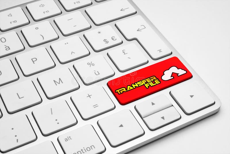Transfer File Red Button with a Cloud Icon on a White Isolated Keyboard ... Transfer File Red Button with a Cloud Icon on a White Isolated Keyboard ...