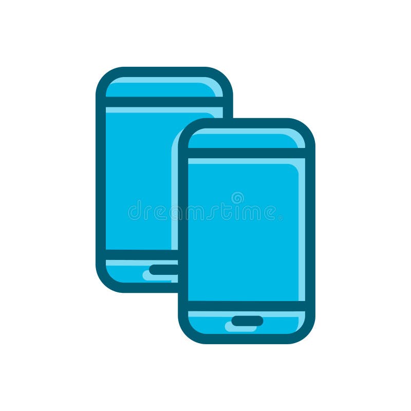 Transfer File from Smart Phone Blue Icon Vector Illustration Isolated ...