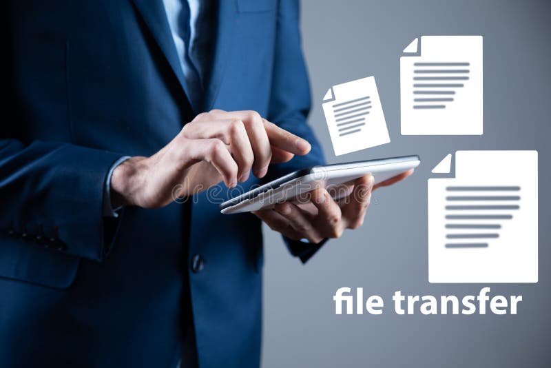 Transfer Files.folders on and Transfer Stock Photo - Image of internet ...