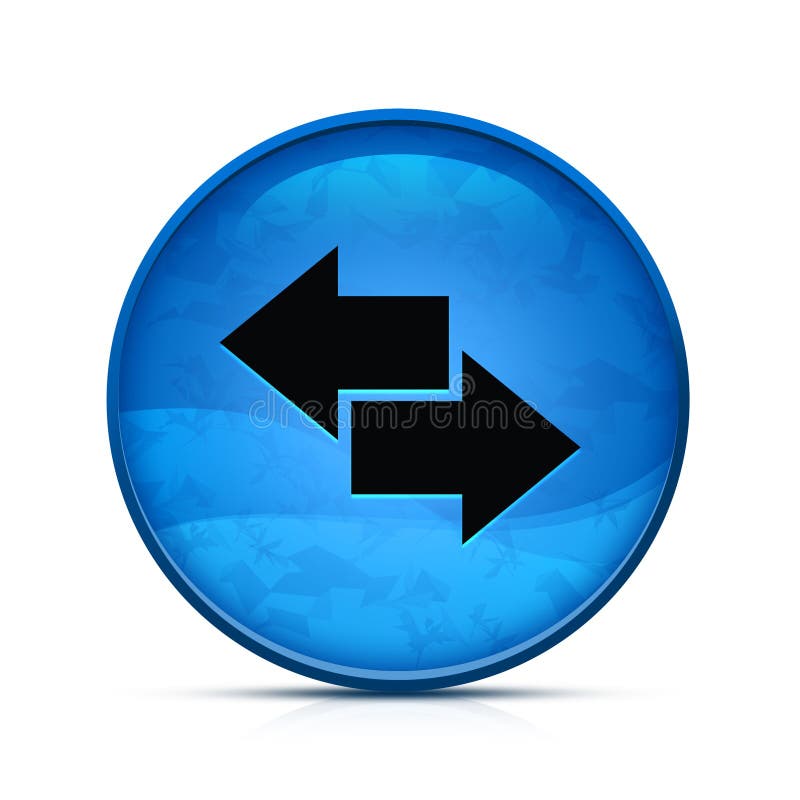 Transfer Icon on Classy Splash Blue Round Button Illustration Stock ...