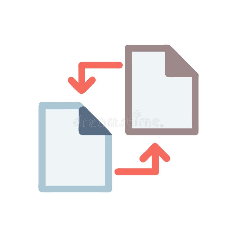 Transfer Icon for File Sharing Stock Vector - Illustration of file ...
