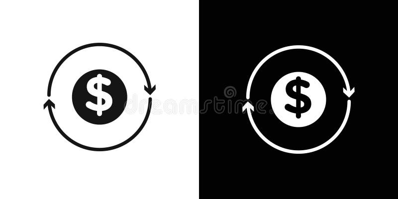 Transfer Icon Flat Vector Set Outline Stock Vector - Illustration of ...
