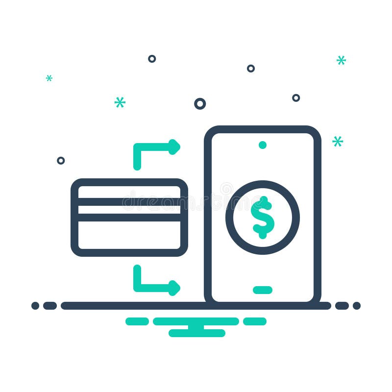 Mix Icon for Transfer, Online and Card Stock Vector - Illustration of ...