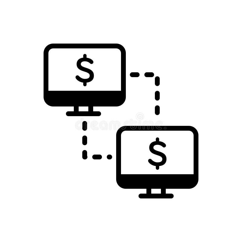 Black Solid Icon for Transfer, Shifting and Transference Stock Vector ...