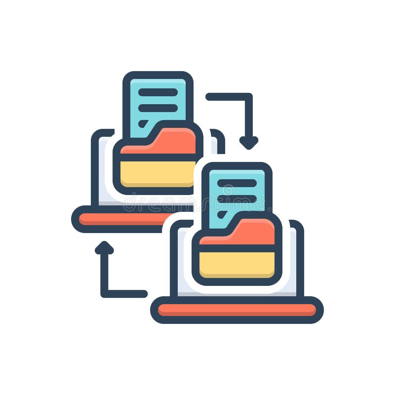 Color Illustration Icon for Transfer, Shifting and Data Stock Vector ...