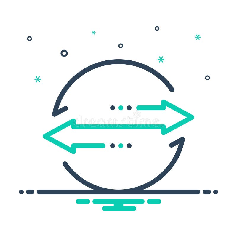 Mix Icon for Transfer, Shifting and Direction Stock Vector ...