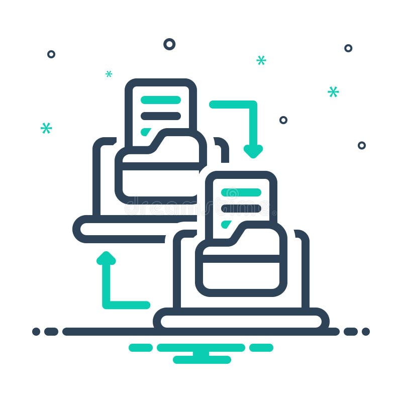 Mix Icon for Transfer, Shift and Data Stock Illustration - Illustration ...