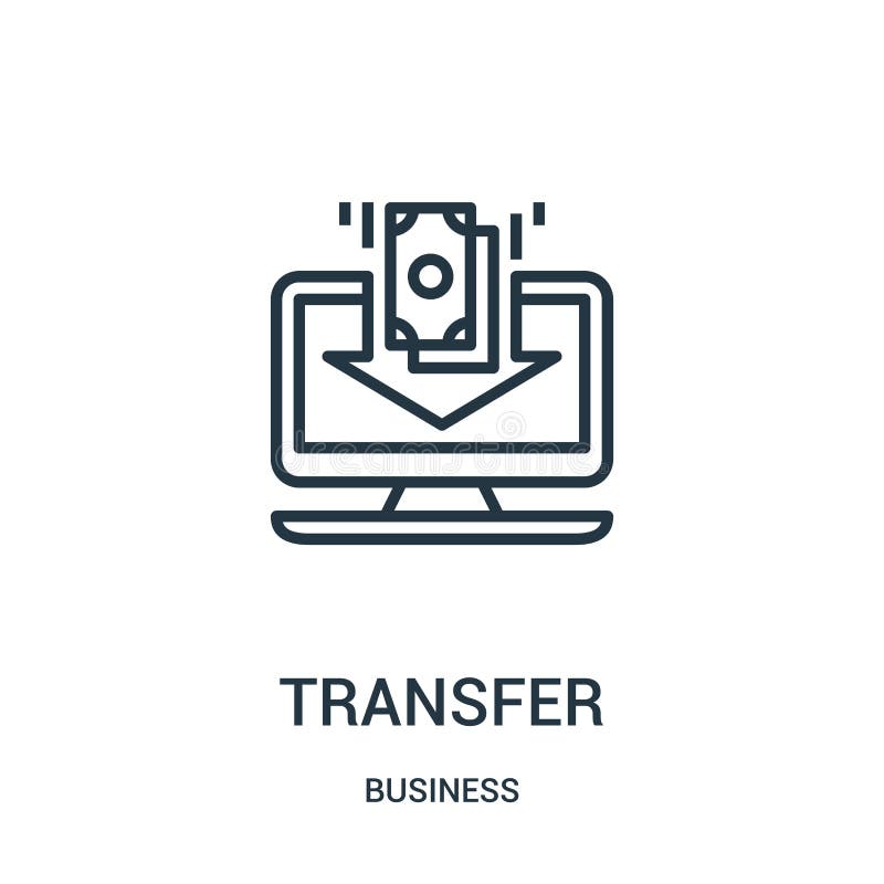 Transfer Icon Vector from Business Collection. Thin Line Transfer ...