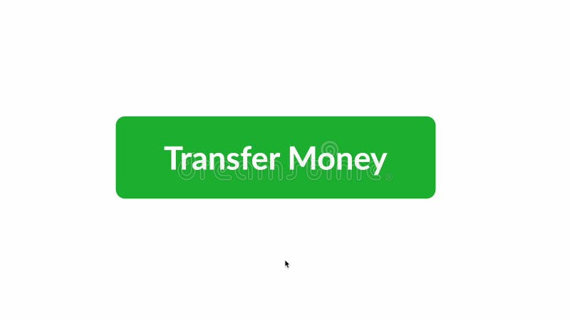 Transfer Money Button by Cursor Pointer on a Computer Screen. Stock ...
