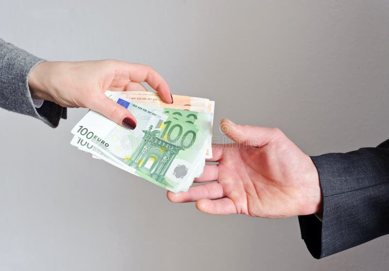 Transfer Money from Hand To Hand Stock Image - Image of note ...
