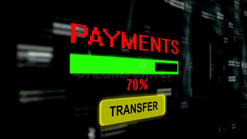 Transfer Payments Online Progress Bar Stock Illustration - Illustration ...