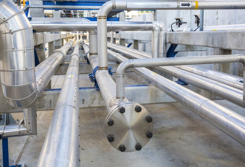 Transfer Pipe Line in Factory Stock Image - Image of mechanic, factory ...