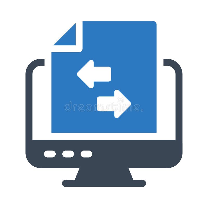 Transfer Screen Vector Glyph Color Icon Stock Illustration ...