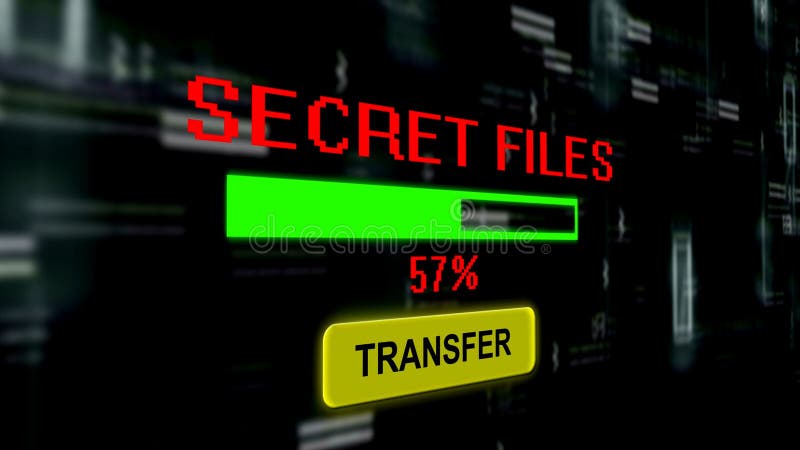 Transfer Secret Files Online Progress Bar Stock Illustration ...