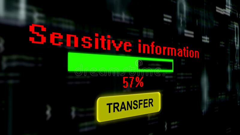 Transfer Sensitive Information Online Progress Bar Stock Illustration ...