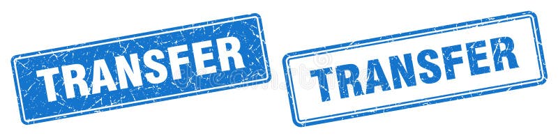 Transfer Stamp Set. Transfer Square Grunge Sign Stock Vector ...