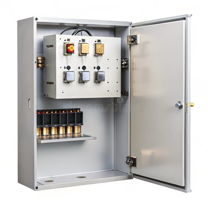 Transfer Switch Electric Isolated on White Background Stock ...