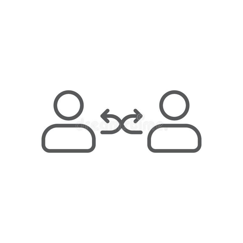 Transfer between User Accounts Vector Icon Symbol Isolated on White ...