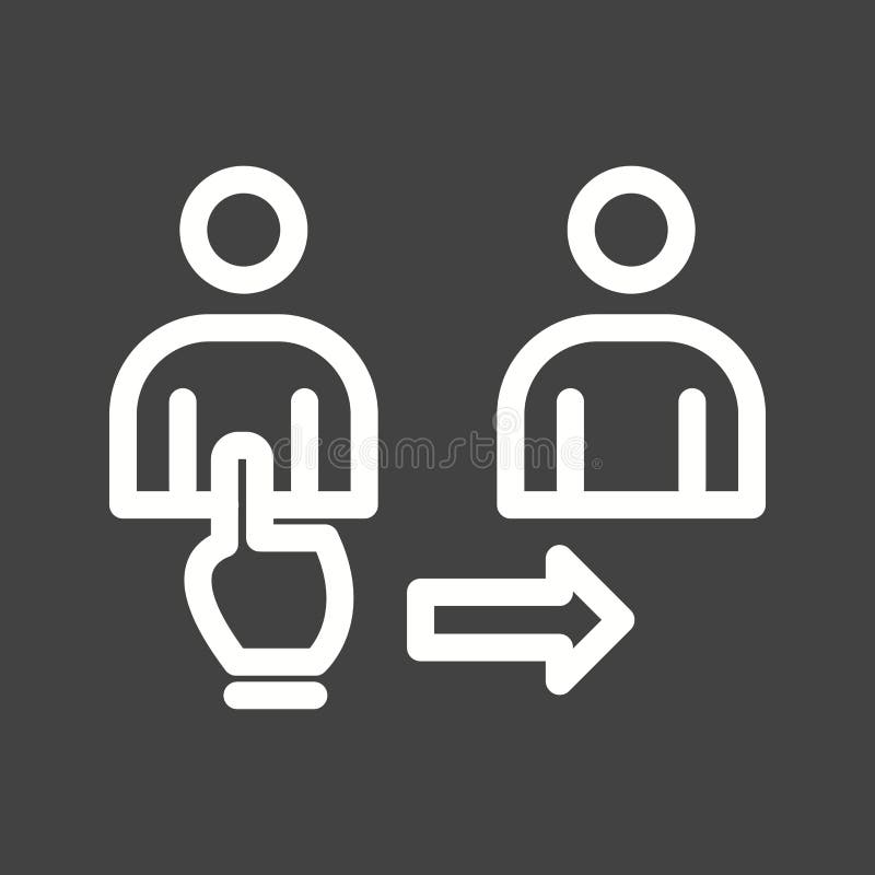 Transfer between User Accounts Vector Icon Symbol Isolated on White ...