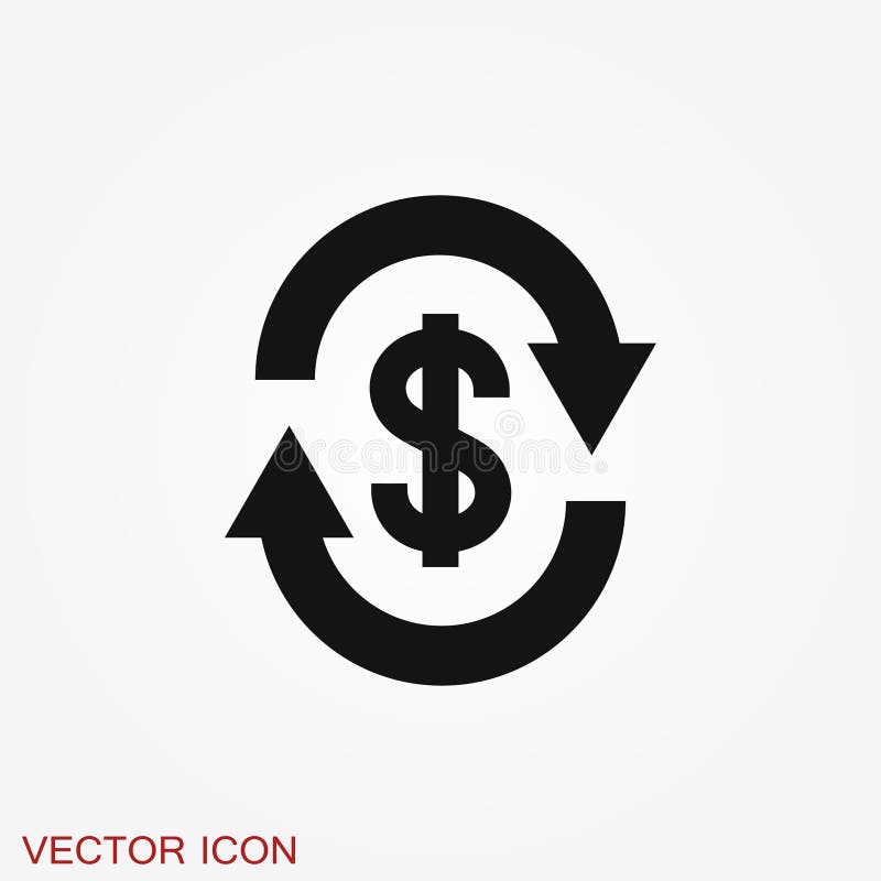 Transfer Vector Icon. Money Symbol Isolated on Background Stock ...