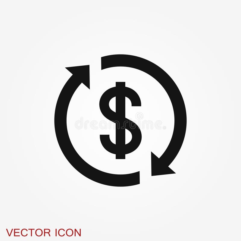 Transfer Vector Icon. Money Symbol Isolated on Background Stock ...