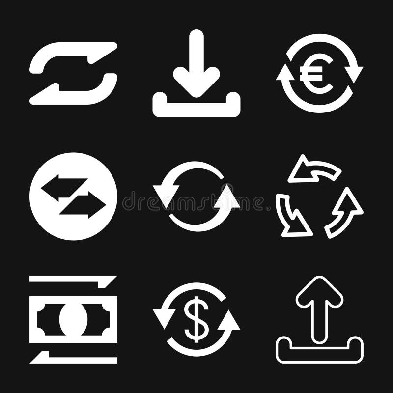 Transfer Vector Icon. Money Symbol Isolated on Background Stock ...