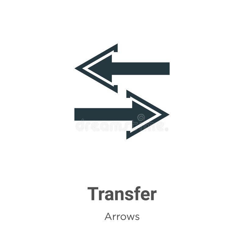 Transfer Vector Icon on White Background. Flat Vector Transfer Icon ...