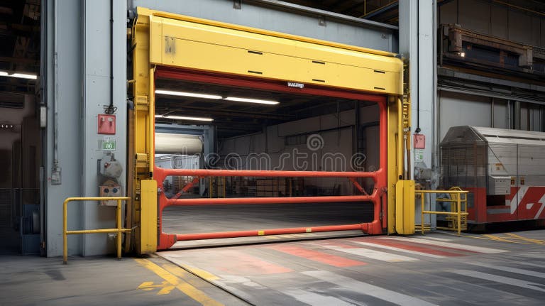 Transfer Warehouse Dock Door Stock Illustration - Illustration of ...