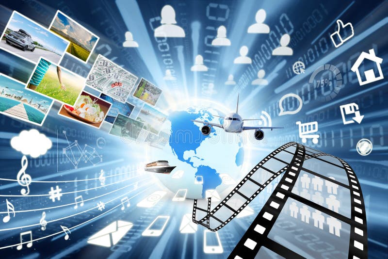 Concepto De Las Multimedias Imagen de archivo - Imagen de diseño ...