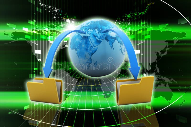 Transferencia de los datos stock de ilustración. Ilustración de flecha ...