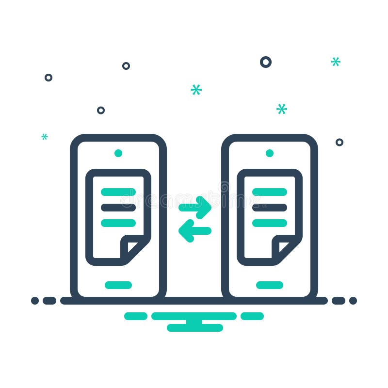 Mix Icon for Transferred, Duplicate and Transfer Stock Vector ...