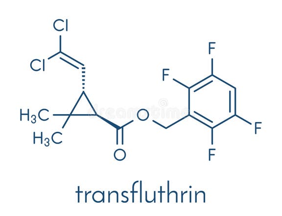 Transfluthrin Insecticide Molecule. Skeletal Formula. Stock Vector ...