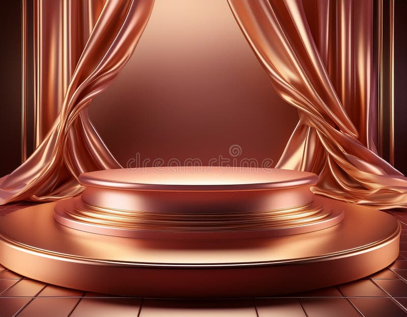 Luxurious Satin Drapes: a Gallery Backdrop Elegantly Displayed Stock ...