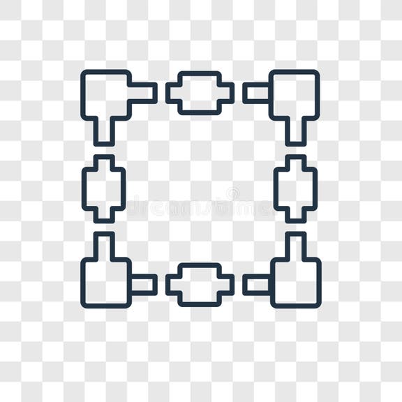 Transform Box Concept Vector Linear Icon on Transparent Stock Vector ...